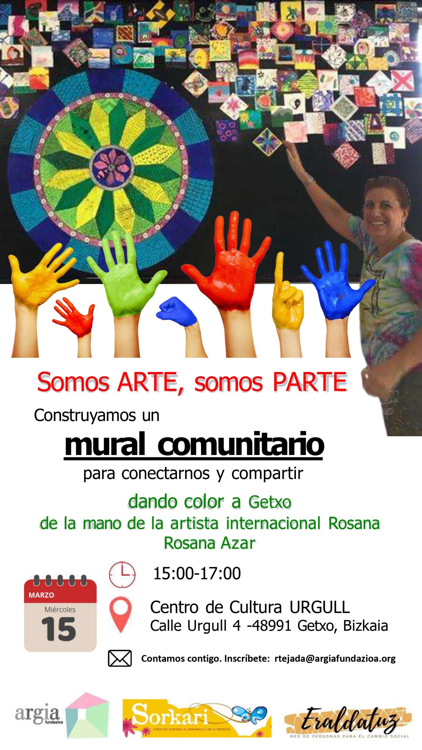 Construcción de un mural comunitario en Getxo junto a la artista ...